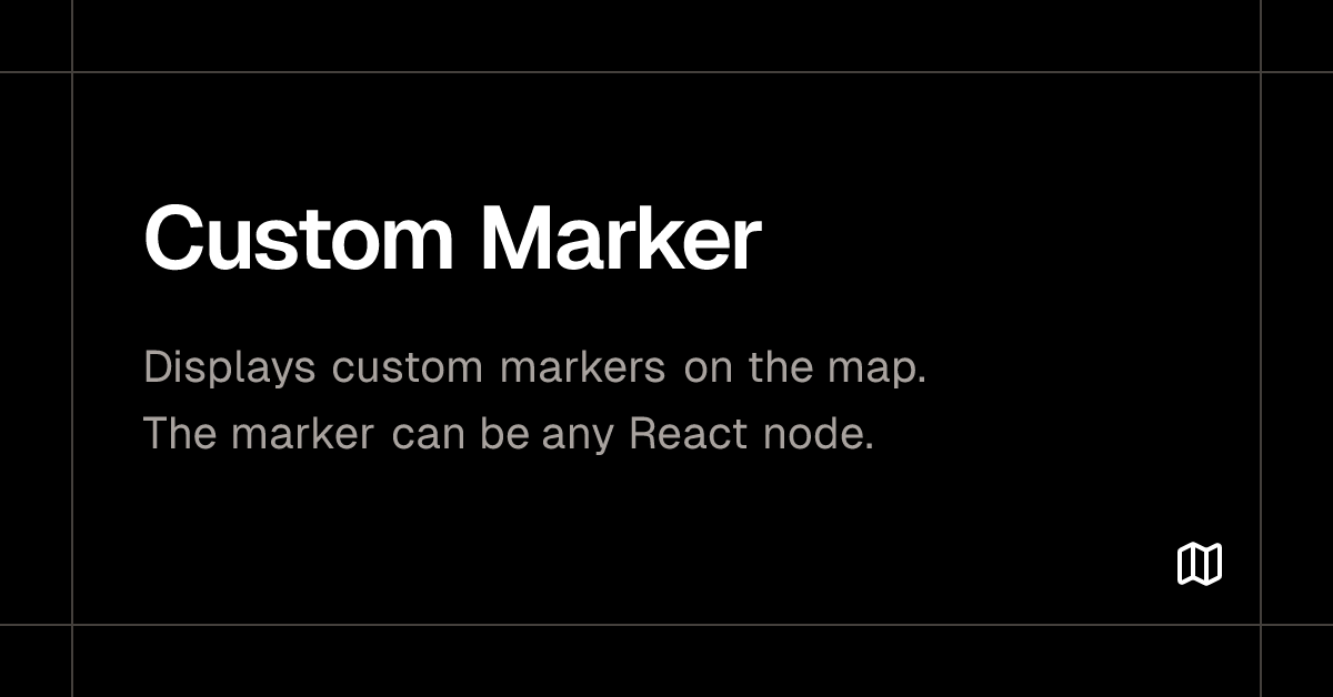 Custom Marker - shadcn map