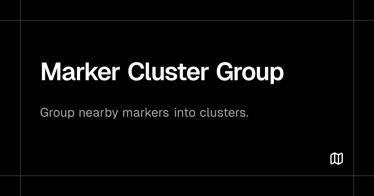 Marker Cluster Group - shadcn map