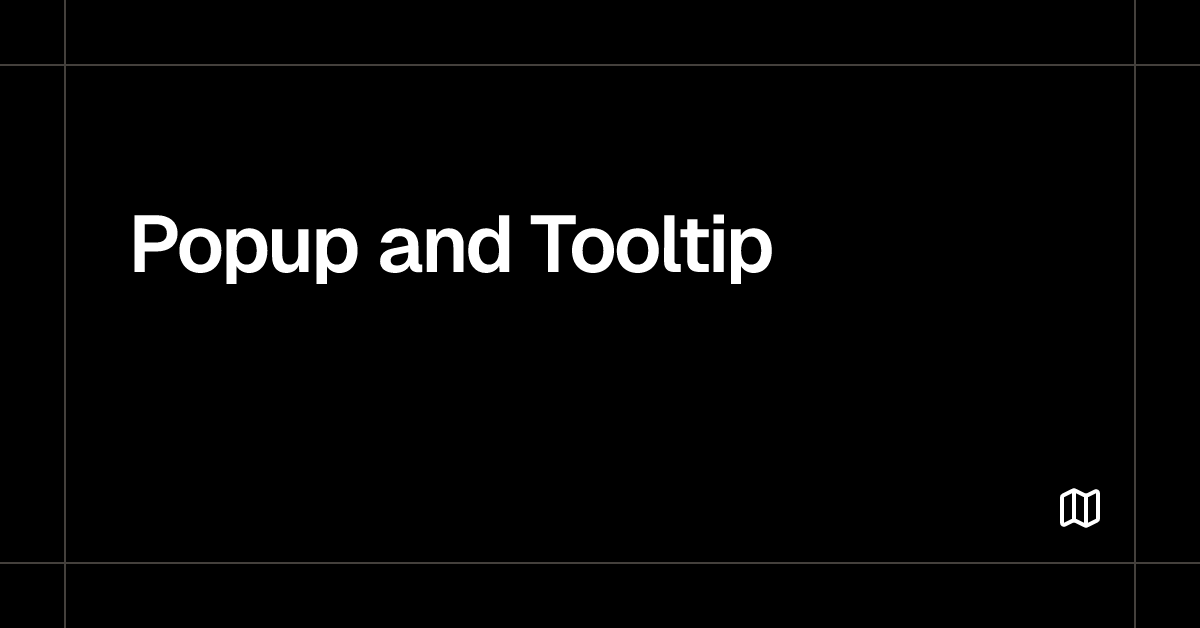 Popup and Tooltip - shadcn map